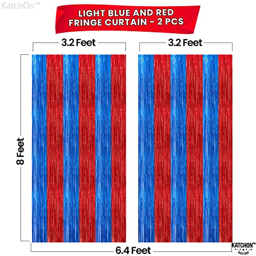 Snapklik.com : Red And Blue Streamers, Pack Of 2 - Xtralarge, 8x32 ...