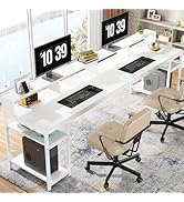 Amazon.com: Tribesigns Two Person Desk with Monitor Stand, 78.74" Long ...