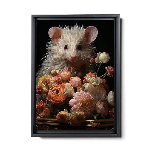 Amazon.com: Rat Wearing Flower Crown, Vintage Poster, Rat Queen Art ...