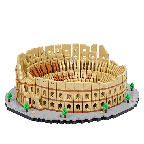 LULUFUN Building Block Set, Roman Colosseum Architecture Model Blocks ...