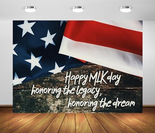 Amazon.com : BELECO 7x5ft Fabric Happy MLK Day Backdrop Martin Luther ...