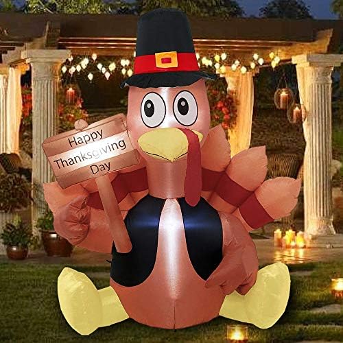 Amazon.com: Opemon 6FT Thanksgiving Inflatables Turkey Blow Up with ...
