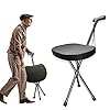 Crysendo Walking Stick Cum Seat for Elders | Stick Chair Folding ...