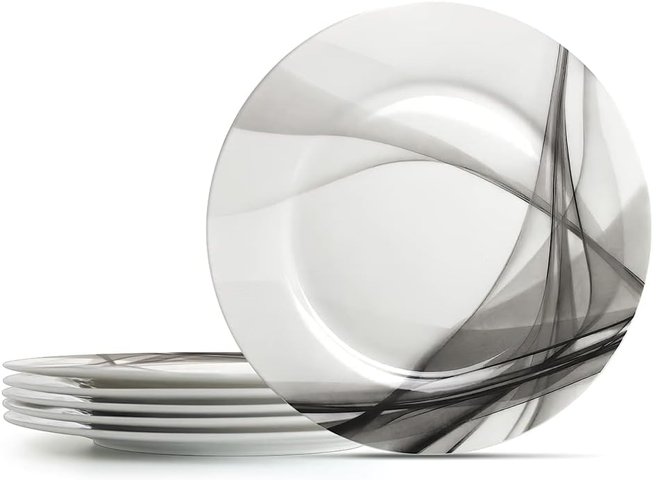 Amazon.com | IQCWOOD Ceramic Dinner Plates Set of 6, 10.5 inch Dish Set ...