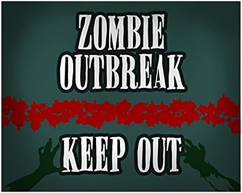 Amazon.com: Large 9x12 Sticker - Zombie Outbreak Keep Out Sticker Blood ...