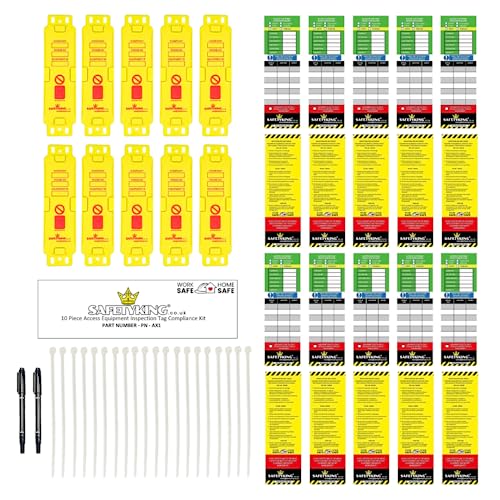 SAFETYKING | Access Platform Inspection Tag 10 Holders – 20 Inserts ...