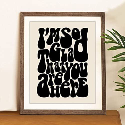 Amazon.com: I'm So Glad You Are Here, Back to School Classroom Decor, Modern Poster For kids ...