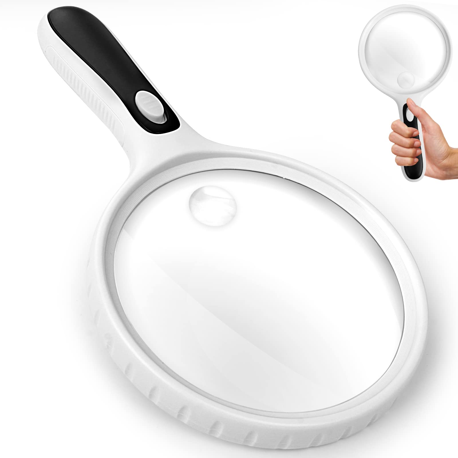Amazon.com: Large Magnifying Glass with Light, 10x 20x Handheld ...