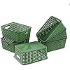Amazon.com: Rinboat Plastic Woven Storage Baskets, Rectangle Kitchen ...