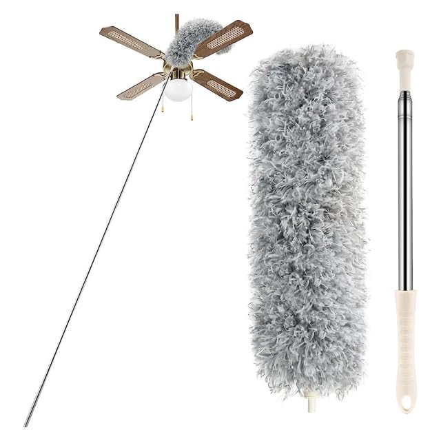 MytigClean Microfiber Feather Duster Bendable & Extendable Fan Cleaning ...