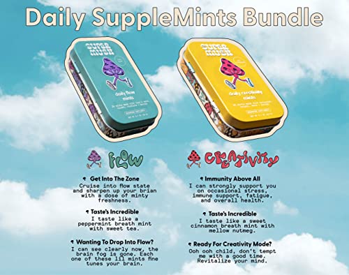 SuperMush Daily SuppleMint | Mushroom Mint Supplement | Mints for ...
