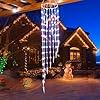 Amazon.com : Hanging Icicles Christmas Lights Outdoor, Plug-in White ...