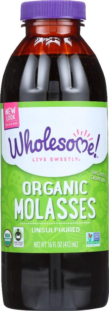 Amazon.com : Organic Molasses, Unsulphured, 16 fl oz (472 ml) by ...