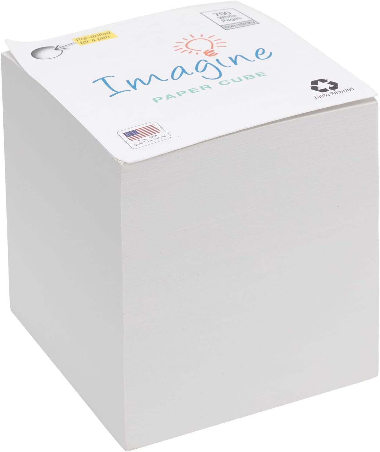 Amazon.com : EARTHCUBE Blank White (Pen Hole) 3.5 Inch Note Cube (Not ...