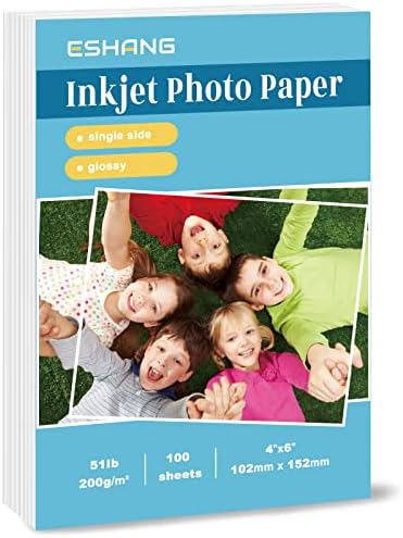 Photo Paper 4x6 inch High Glossy Paper 100 Sheets for Ink Jet : Amazon ...