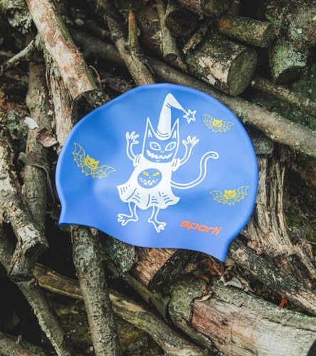 Snapklik.com : Sporti Limited Edition Witch Cat Silicone Swim Cap