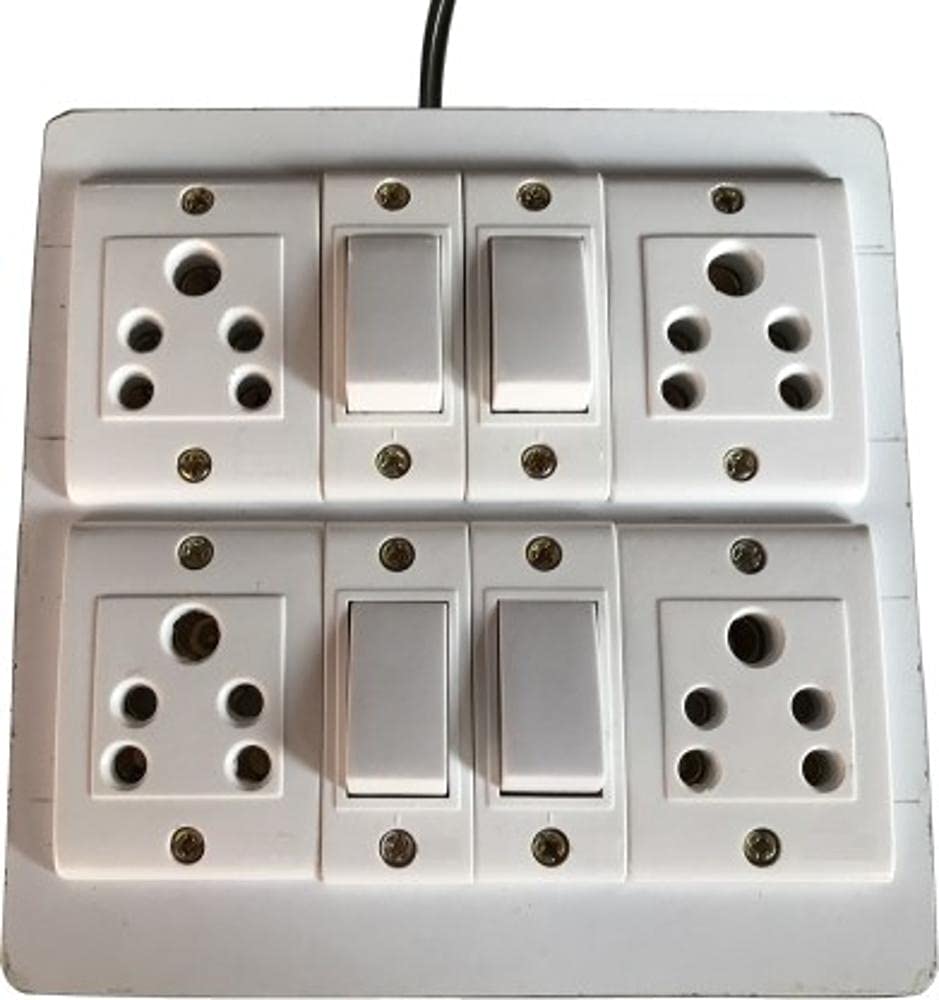 Buy Tinax Eletecric Wooden Extension Board (4 Socket,4 Switch)5 A 3 ...