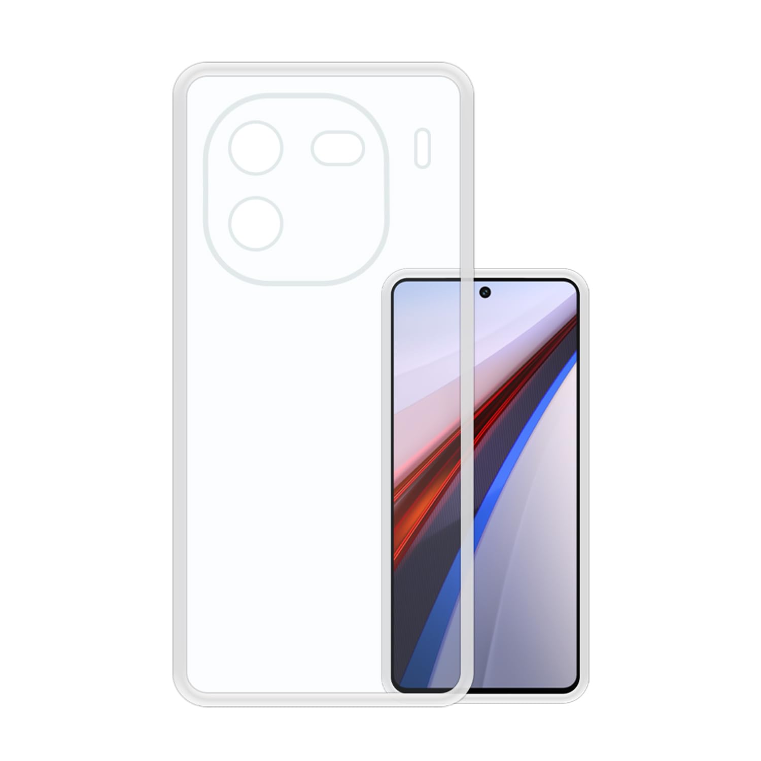 VIDO Transparent Back Case Cover for iQOO 12 5G (Soft & Flexible ...