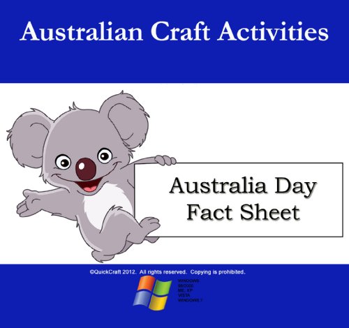 Amazon.com: Kids Craft Australia Day Fact Sheet (Australia Day ...