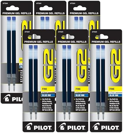 Pilot G2 Gel Ink Refill, 2-Pack for Rolling Ball Pens, Fine Point ...