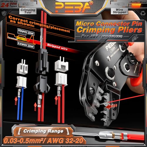 JST Crimping Tool kit, JST PH Crimp Tool with 24 Styles JST-PH 2.0mm ...