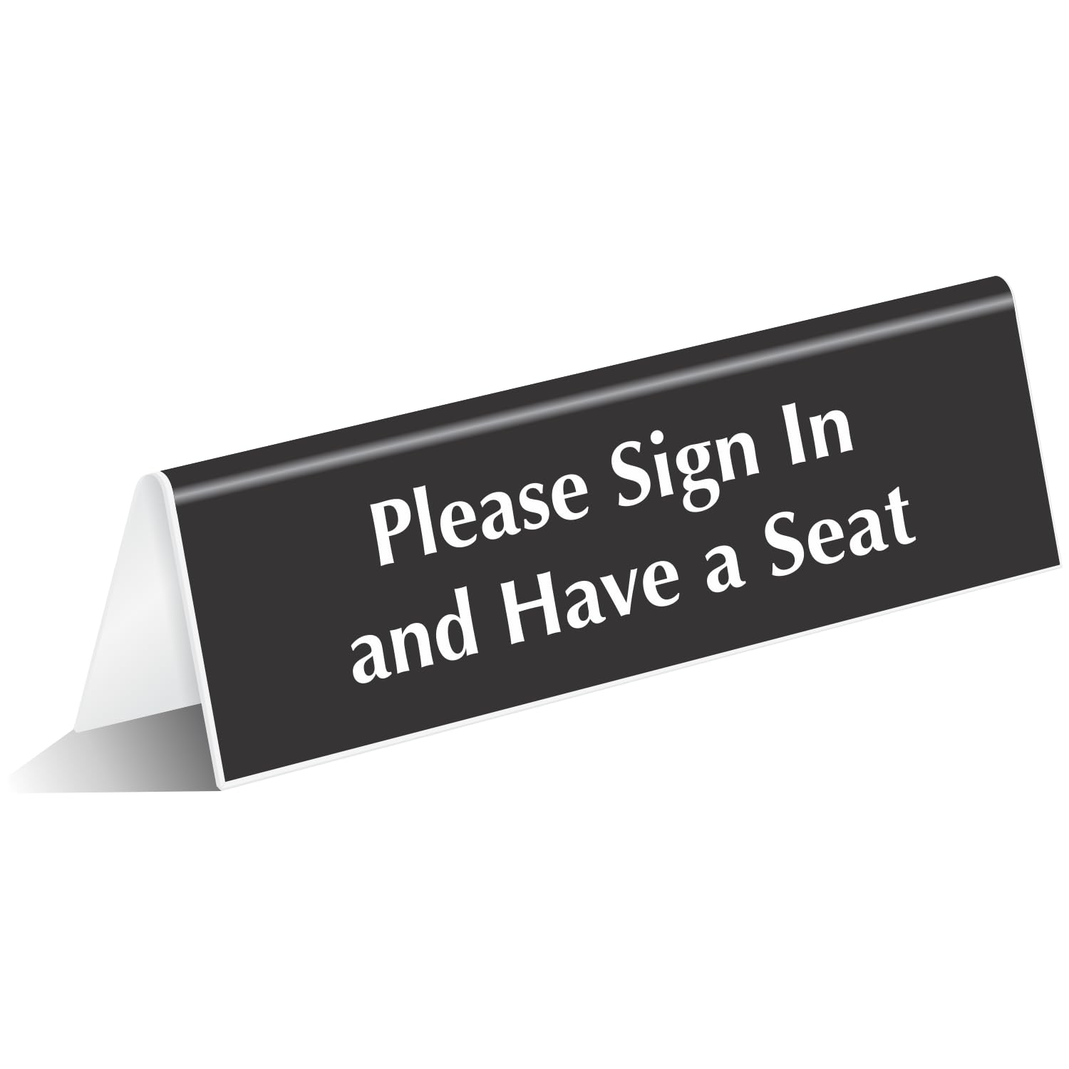 Amazon.com: SmartSign Please Sign In And Have a Seat Desk Sign, 2" x 6 ...