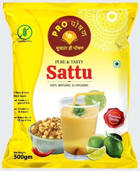 Pro Poshan Sattu Powder 500gm Pack of 1 |Roasted Chana | 100% Natural ...