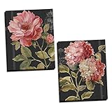 ・ブランド:Gango Home Decor・製造元:Gango Home Decor・取れたローズブラック&amp;アジサイ属・アーティスト：Lisa Audit・2つのキャンバスの厚11 x 14in・プリントではなく高品質のキャンバス...