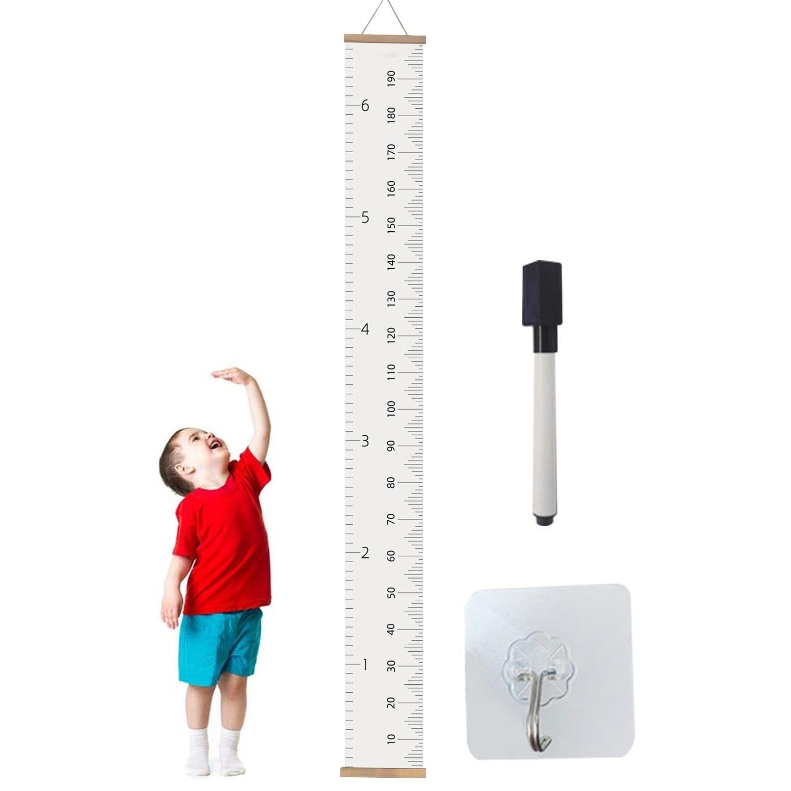 Wall Mounted Height Ruler Wooden Height Chart Ruler - 120cm Wall Growth ...