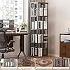 Amazon.com: Aheaplus Rotating Bookshelf, Corner Bookshelf, 360 Display ...