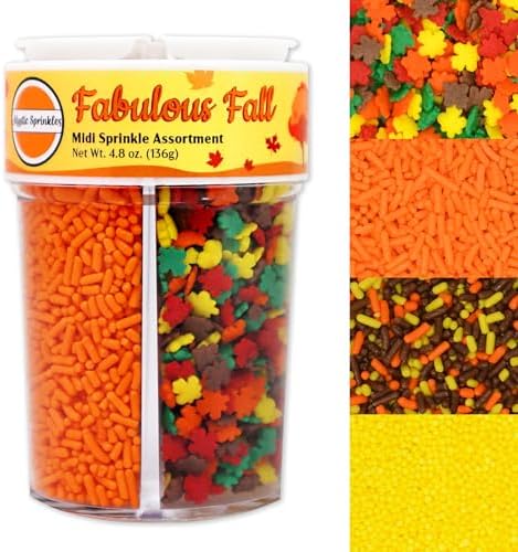 Amazon.com: Mystic Sprinkles Autumn/Fall 4 Cell SPrinkle Assortments ...