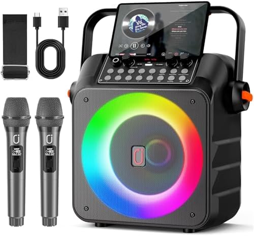 Amazon.com: ELIRIRA Pixel Box Karaoke Machine Bluetooth Portable Party ...