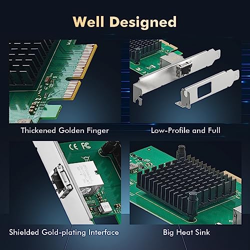 Snapklik.com : 10G Ethernet PCIe Network Adapter, AQUANTIA AQC107 Chip ...