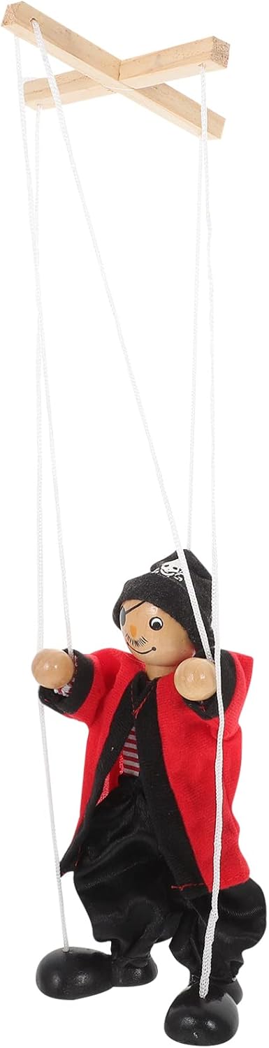 Amazon.com: Ipetboom Pirate Marionette Clown Marionette Puppet Wooden ...