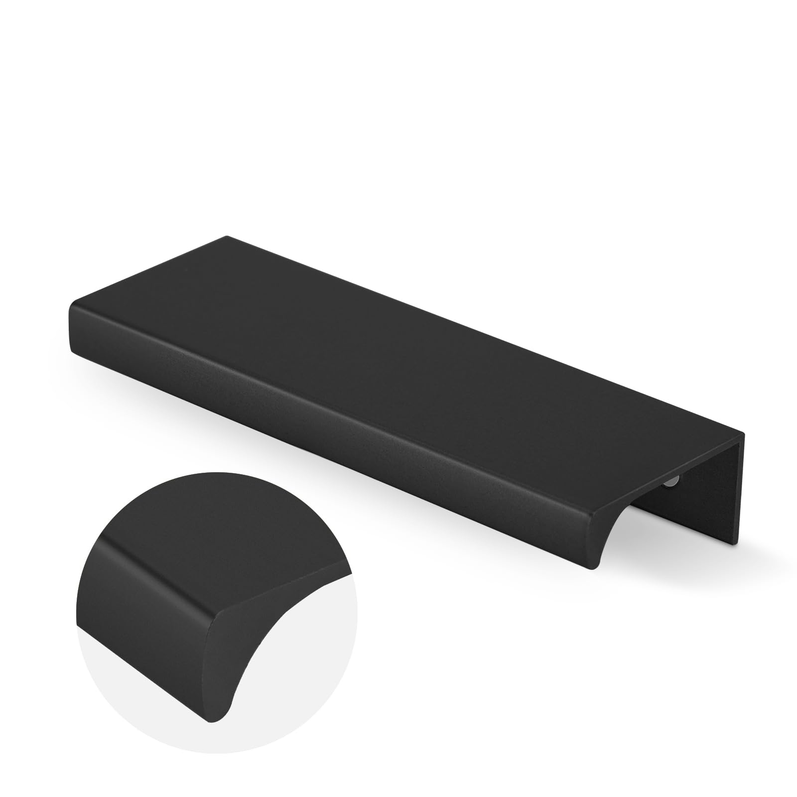 Peaha 10Pack Finger Edge Pulls for Matte Black Drawer Pulls,Edge Pulls ...
