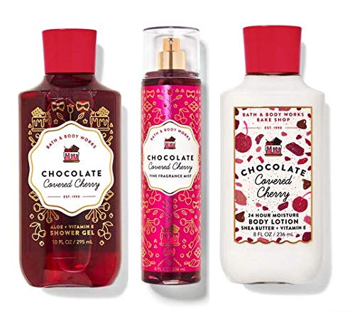 Amazon.com: Bath and Body Works Chocolate Covered Cherry 3 Piece Trio ...
