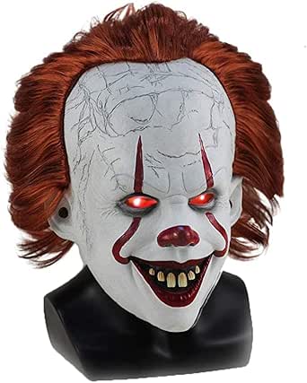 Amazon.com: WPOYM halloween mask IT led clown mask ferocious clown mask ...