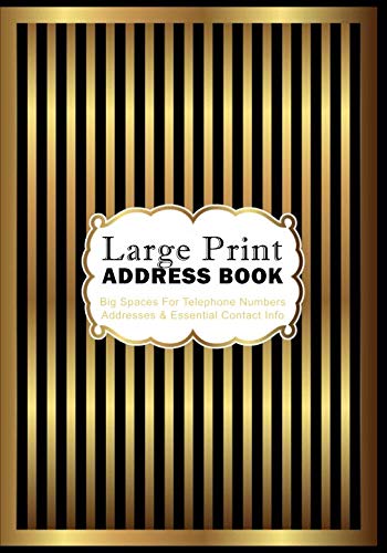 Large Print Address Book : Big Spaces For Telephone Numbers Addresses ...