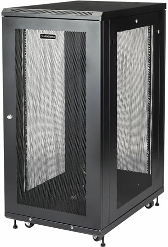 StarTech.com 4-Post 22U Server Rack Cabinet, 19" Data Rack Cabinet for ...