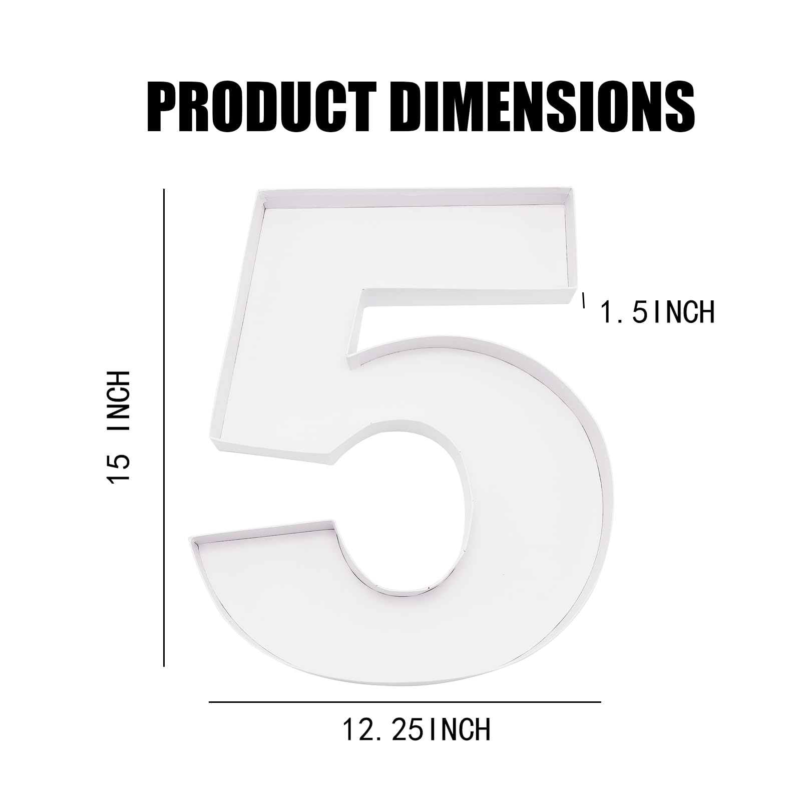 Cardboard Charcuterie Numbers 15.2" Fillable Cardboard Numbers For ...