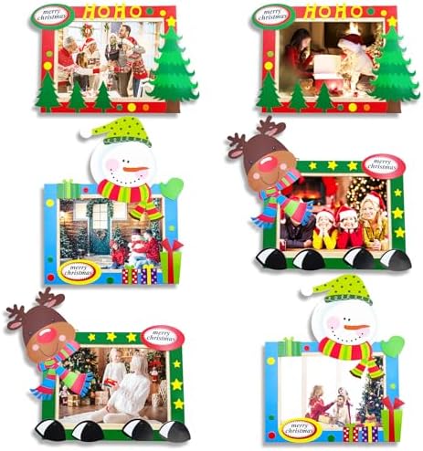 Amazon.com - Lianxuia 6 Pcs Christmas Picture Frames, Wood Diy ...