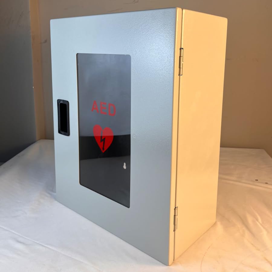 Snapklik.com : AED Storage - AED Cabinet Gray Wall-Mounted Box ...