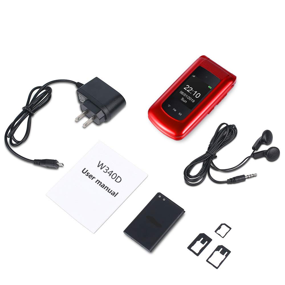 Uleway Unlocked Flip Phone 3G Dual Screen SOS Big ButtonT Mobile Flip Uleway Unlocked Flip Phone 3G Dual Screen SOS Big ButtonT Mobile Flip