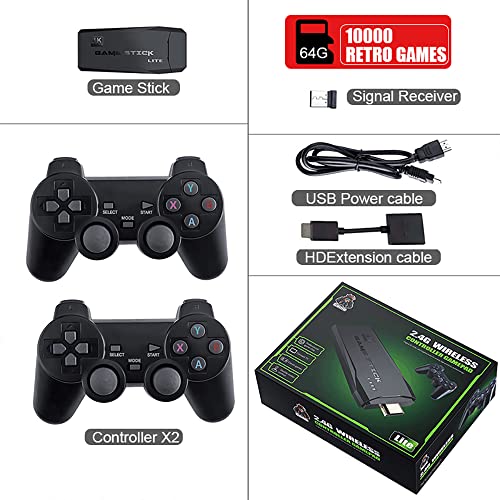 DATA FROG 4K HD Retro Video Game Console 2.4G Double Wireless ...