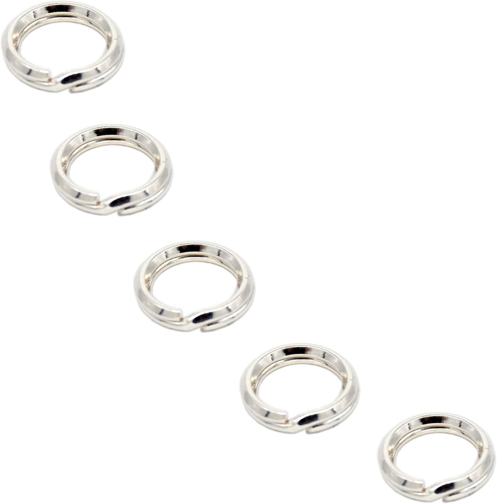 5x Solid 925 Sterling Silver 5mm Bevelled Split Ring Jump Rings (Link ...