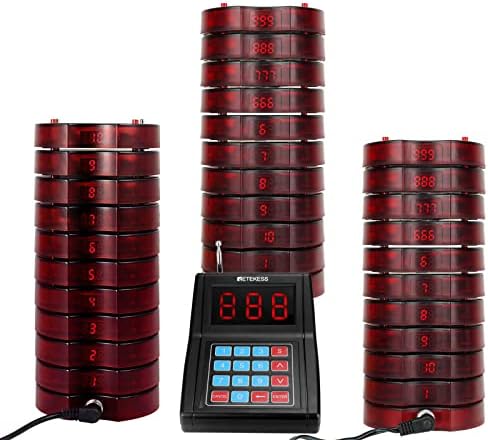 Amazon.com: Retekess TD165 Fast Food Pager System, Restaurant Vibrating ...