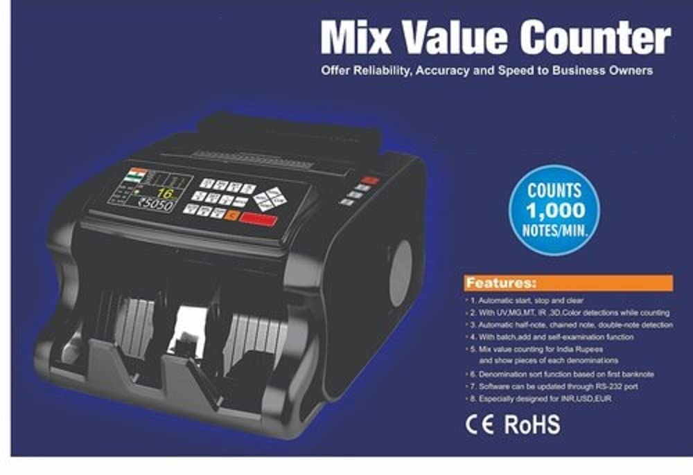 Sheen Heavy Duty Mix Note Cash Counting Machine Indian Currency ...