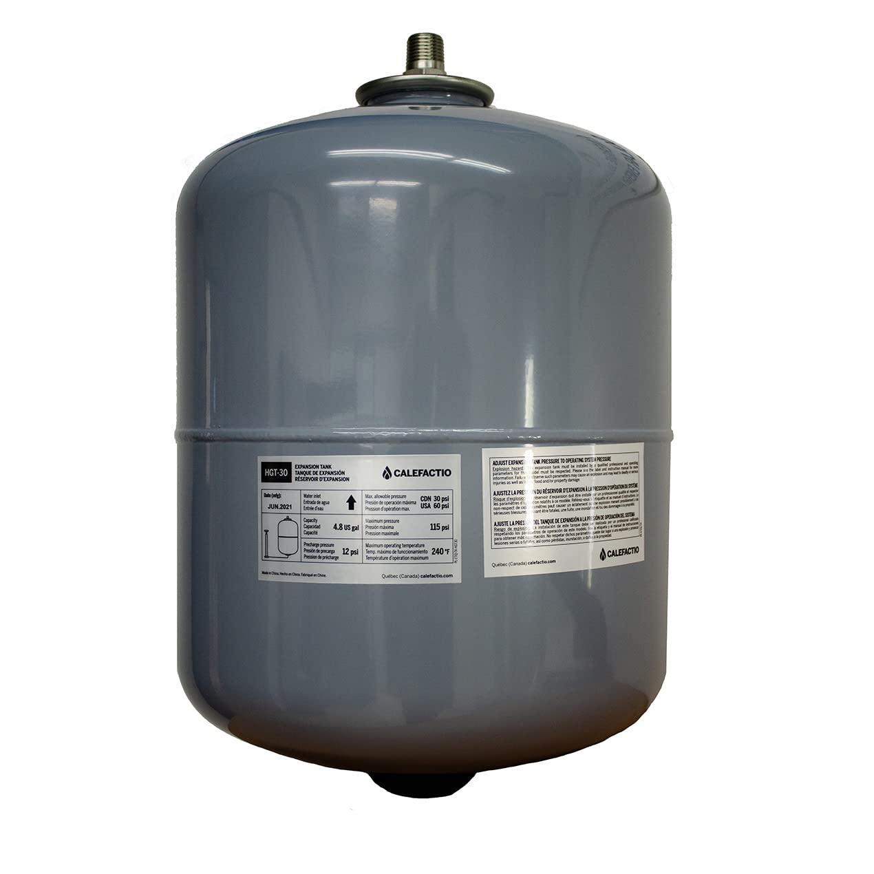 Calefactio HGT-30 thermal boiler expansion tank for water and glycol ...