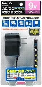 Amazon.co.jp: エルパ (ELPA) AC-DCマルチアダプター 変換アダプタ AC100V 50/60Hz 定格出力:DC9V/1000mA 約1.8m ACD-090S ...