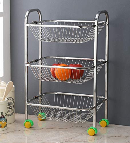 Oc9 Superb Quality Stainless Steel 3 Layer Kitchen Trolley Rack ...